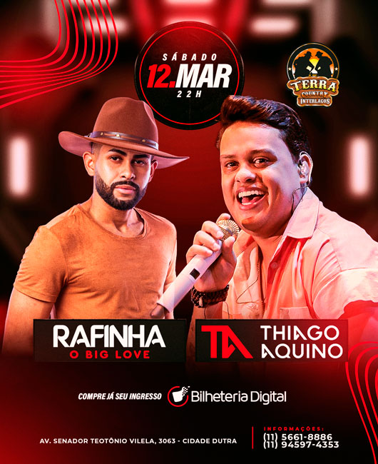 Thiago Aquino e Raginha em São Paulo - SP no dia 12/03/2022